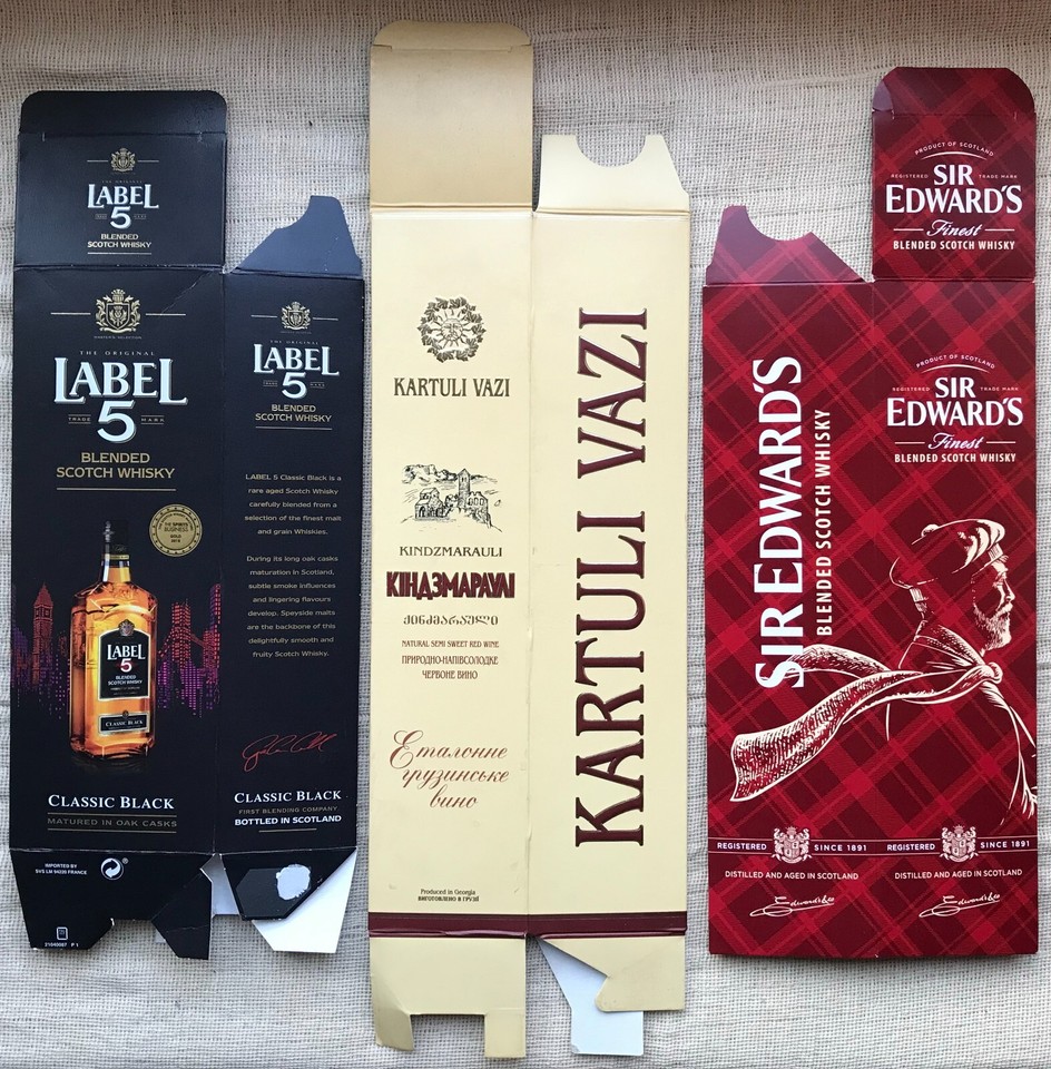 Alcohol/Beer Cardboard Flattened Empty Boxes Set by Your Choose (Boxes ...