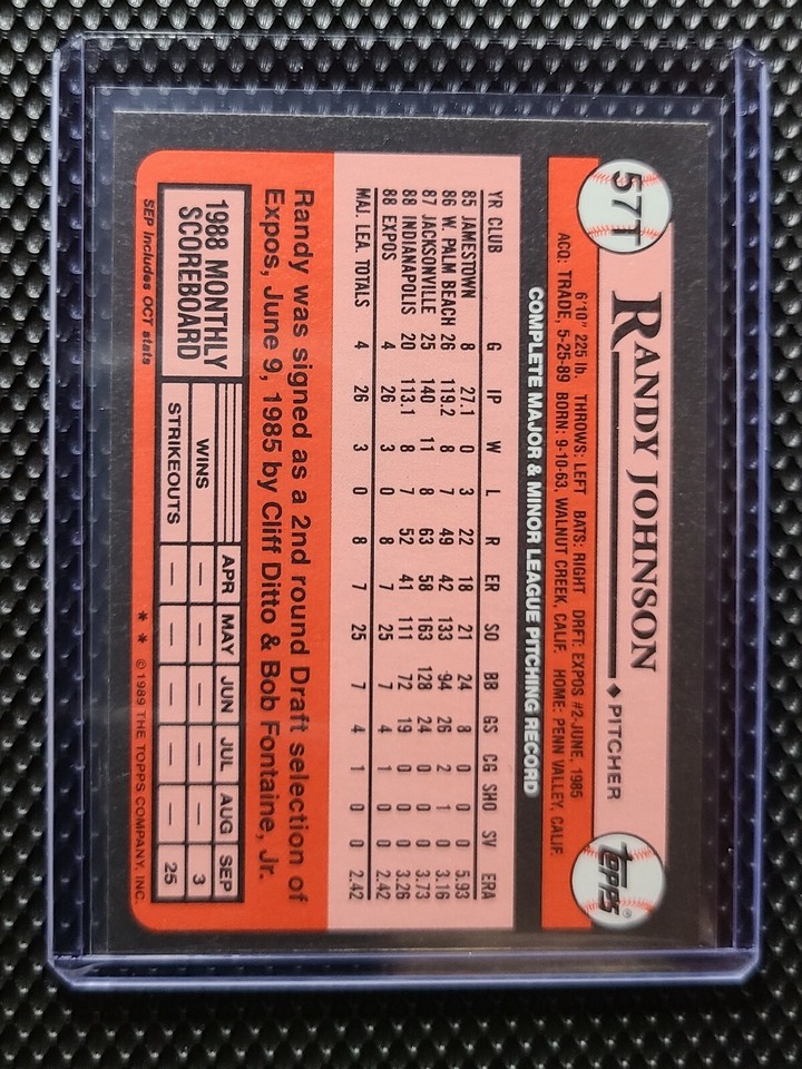 1989 Topps Traded Tiffany #57T Randy Johnson | eBay