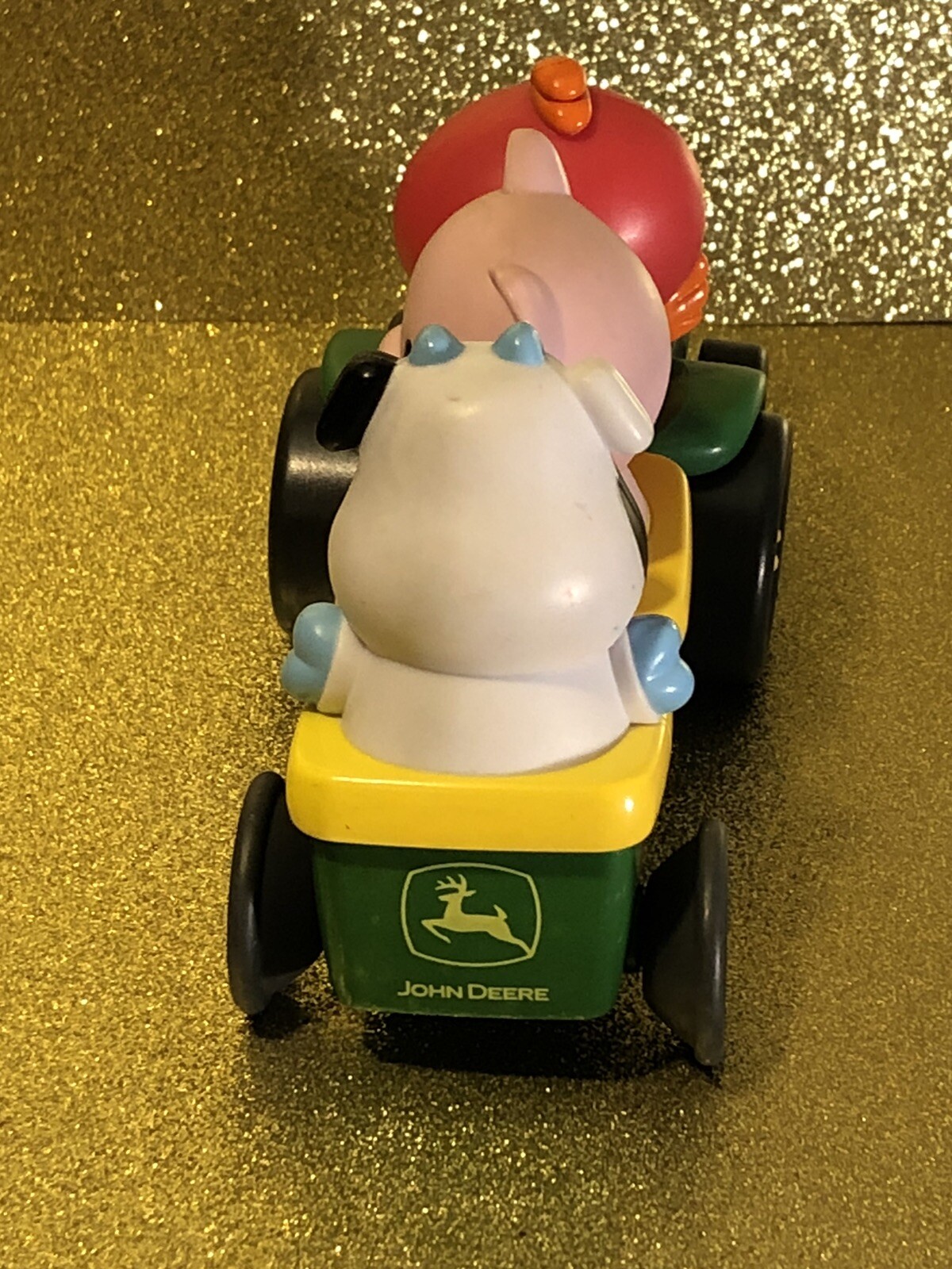 JOHN DEERE Animal Friends Tractor Pull-Along Toy~ Learning Curve 2006 ...