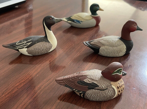 3.5" AVON DUCK COLLECTOR SERIES (4) PINTAIL MALLARD CANVASBACK, GRN ...