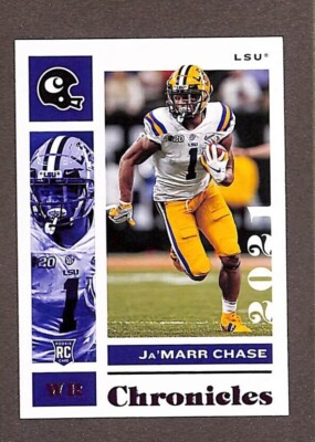 2021 Panini Chronicles Draft Picks #5 Jamarr Chase Rookie Pink Foil | eBay