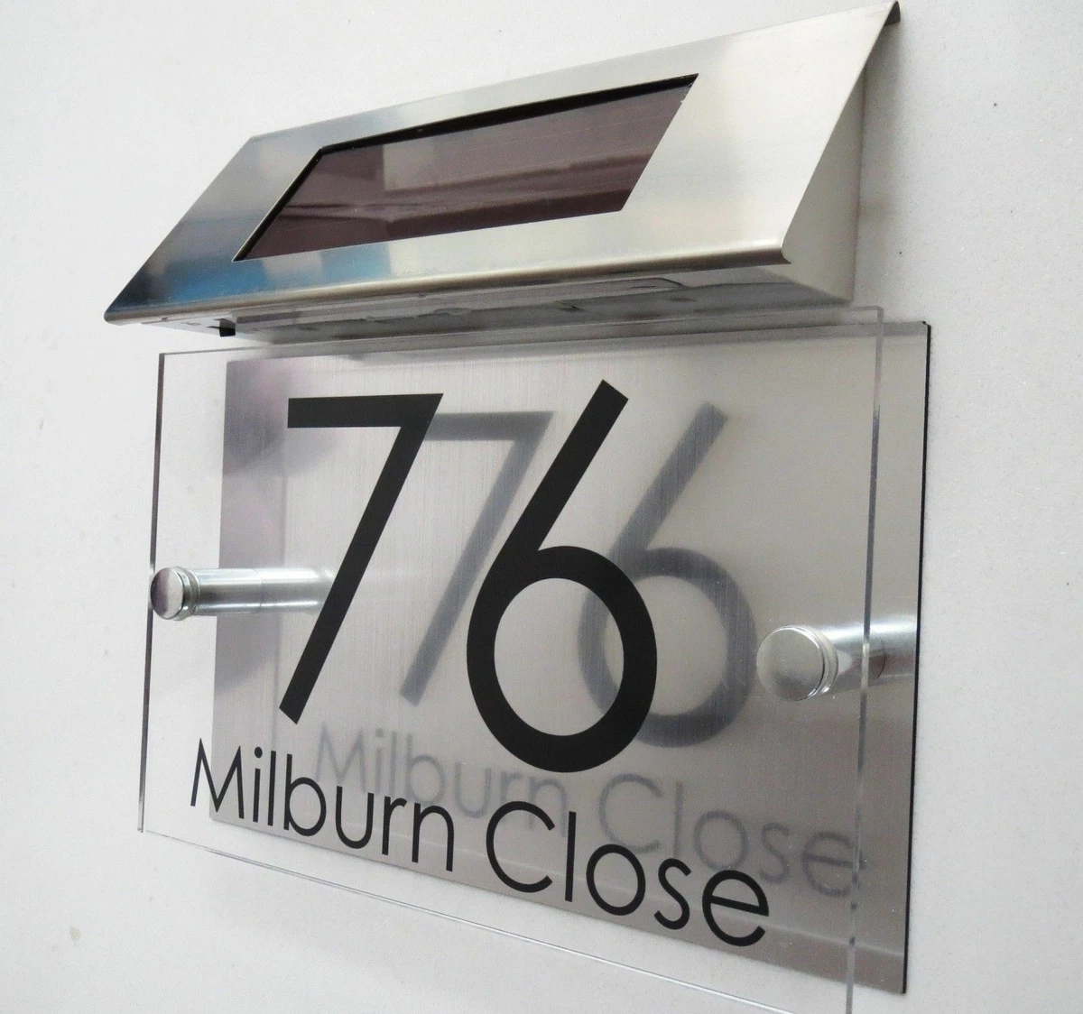 Modern Lighted Address Plaques | Shelly Lighting