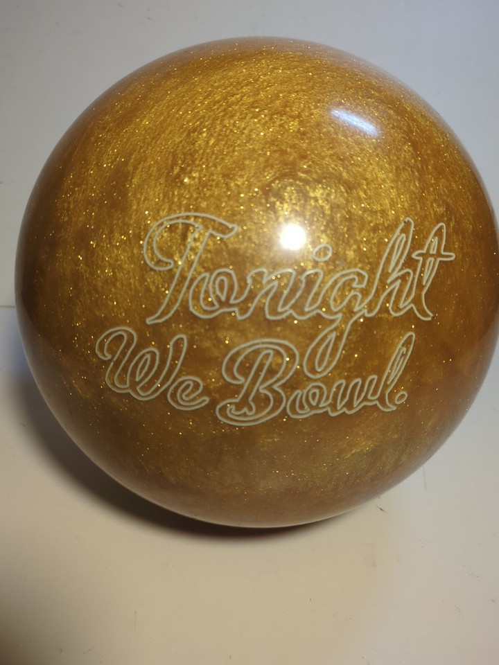 DV8 Gold Pearl Gold Glitter bowling ball "Tonight We Bowl" | eBay