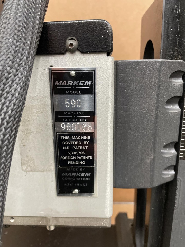 MARKEM 590 PAD PRINTER MARKING MACHINE W/ CONTROLLER, FOOT SWITCH ...