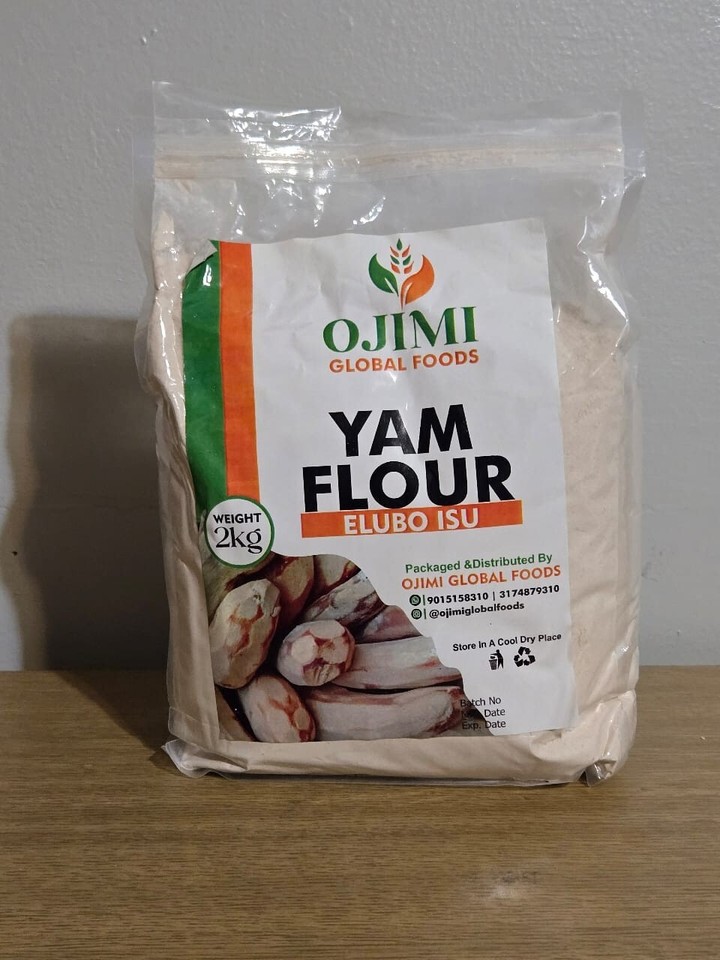 Yam flour – Undiluted Nigerian Amala/Elubo flour 4.5lbs bag gluten Free ...