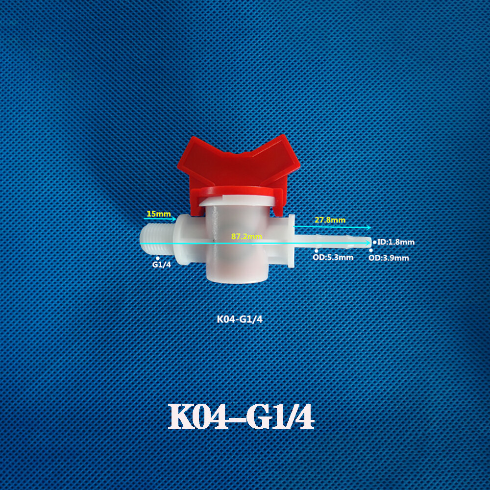 Inline Tap Connector Barbed Hose/Tube Plastic Shut Off Valve Water ...