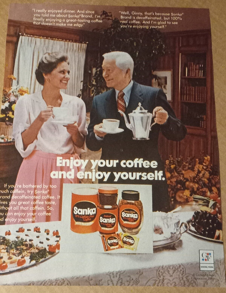 1980 print ad page-ROBERT YOUNG for Sanka decaf coffee General Foods ...