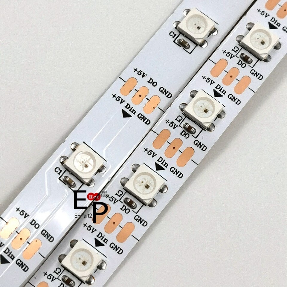 5050 WS2812B RGB SMD Flexible Strip light Waterproof 5V 30 60 144 150 ...