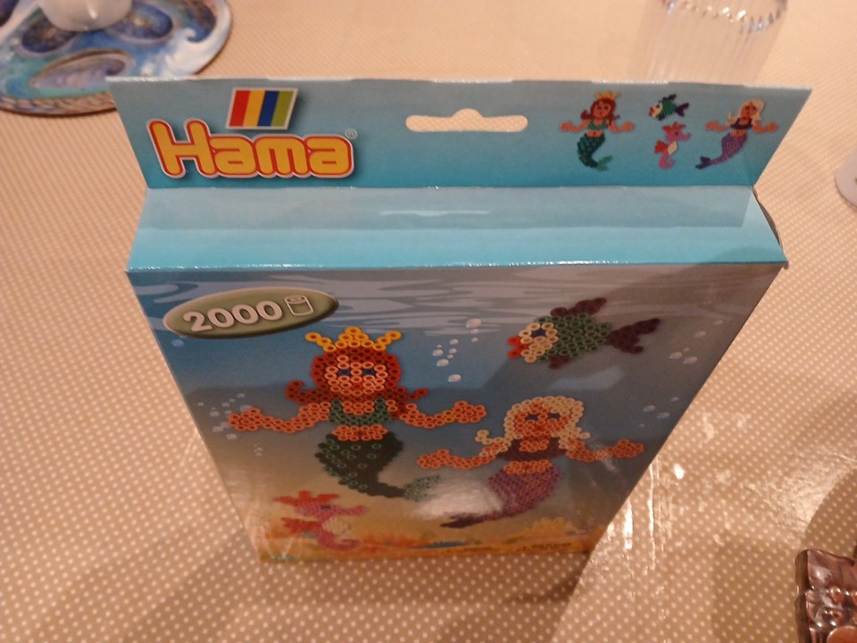 HAMA BEADS MERMAID 2,000 MIDI BEADS HANGING BOX MULTI-COLOUR SEAHORSE ...