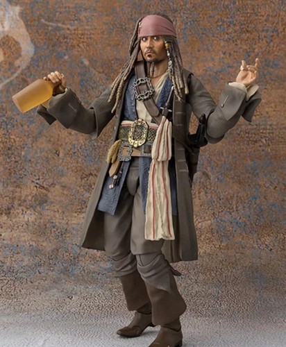 Captain Jack Sparrow Pirates of the Caribbean Action Figure Toy Johnny ...