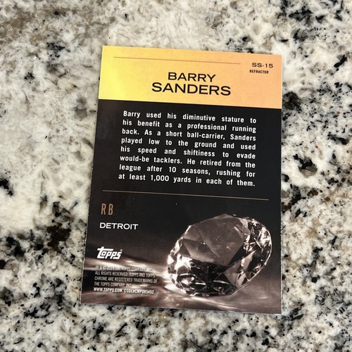 2024 Topps Chrome Football Barry Sanders Sunday Swag Refractor Insert # ...