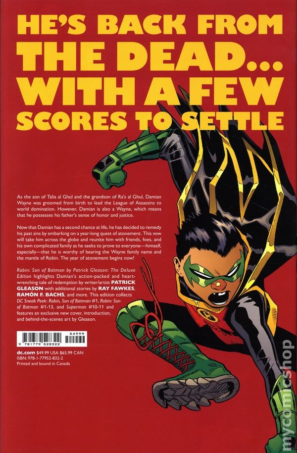 Robin Son of Batman HC By Patrick Gleason The Deluxe Edition #1-1ST NM ...