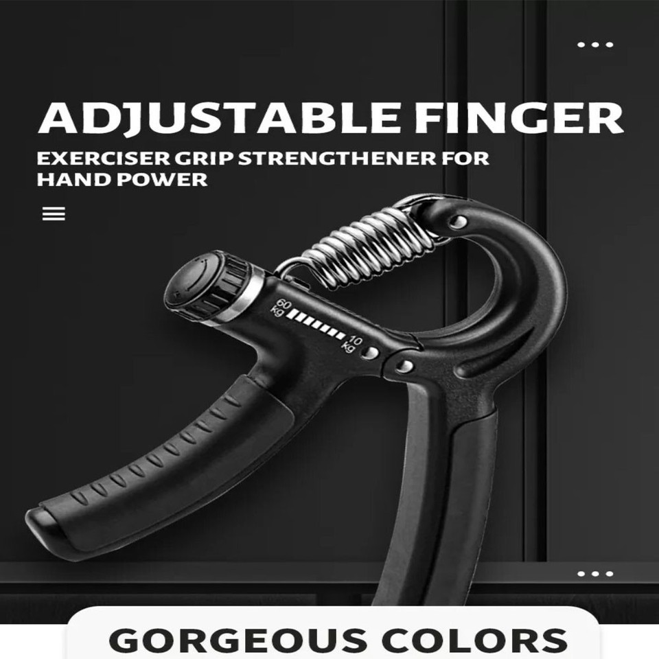 Adjustable Power Hand Grip Forearm Exerciser 5-60Kg Strengthened Gym Trainer | eBay Australia