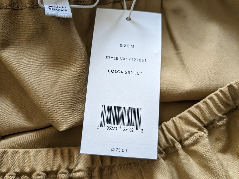 Vince Tan 100% Cotton Wide Leg Pull-on Ankle Pants, M, NWT $275 | eBay