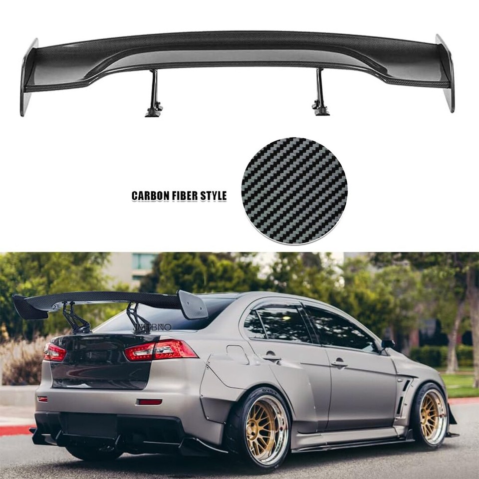 57'' Rear Trunk Spoiler GT-Style Racing Wing Carbon Fiber For Polaris ...