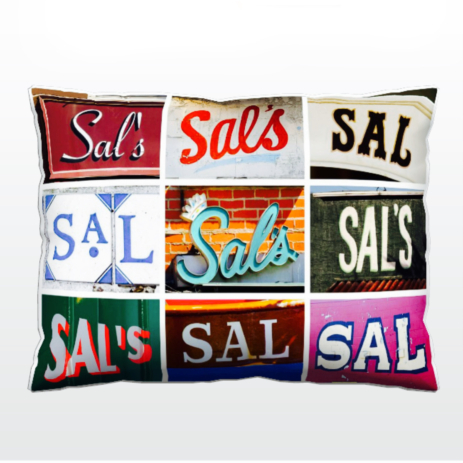 Personalized Pillow featuring the name SAL in photos of signs | eBay