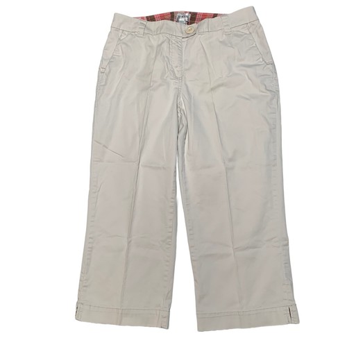 CHICOS Chino Capris Pants Off-White Womens Size 1.5 (6 small) | eBay