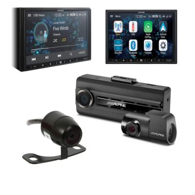 Alpine ILX-W670 7" Multimedia Receiver Bullet Camera DVR-C310R Dash ...