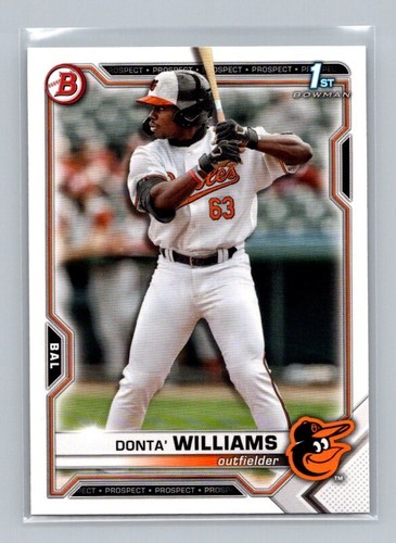 2021 Bowman Draft #BD-90 Donta' Williams 1st bowman | eBay
