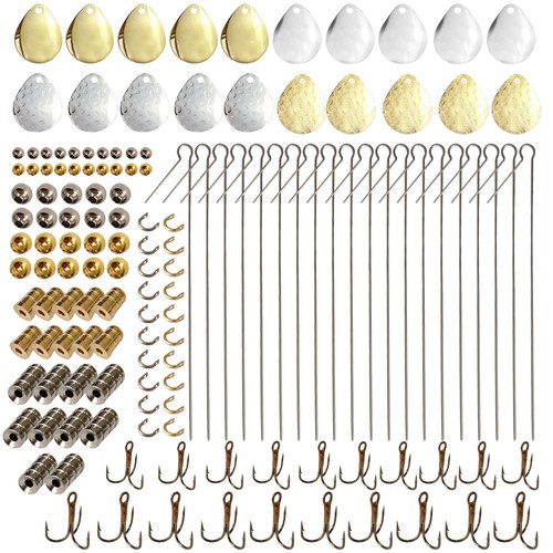 Fishing Lures Copper Blade Inline Spinner Lure Building Kit Bass Bait ...