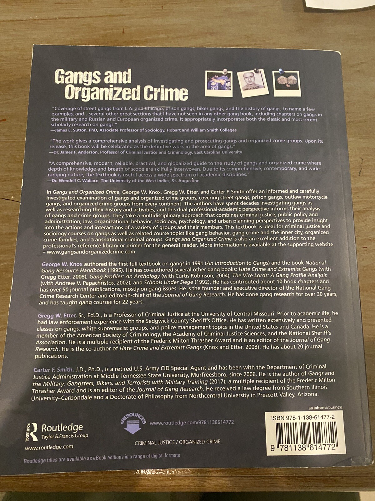Gangs and Organized Crime by Gregg Etter, George W. Knox and Carter F ...
