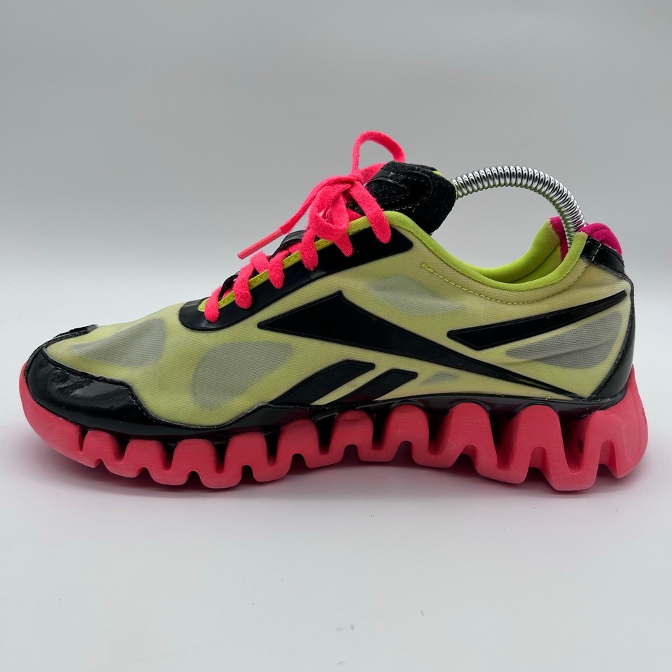 Reebok Zig Pulse Work Shoes Men's 8 Yellow Casual Athletic Running ...