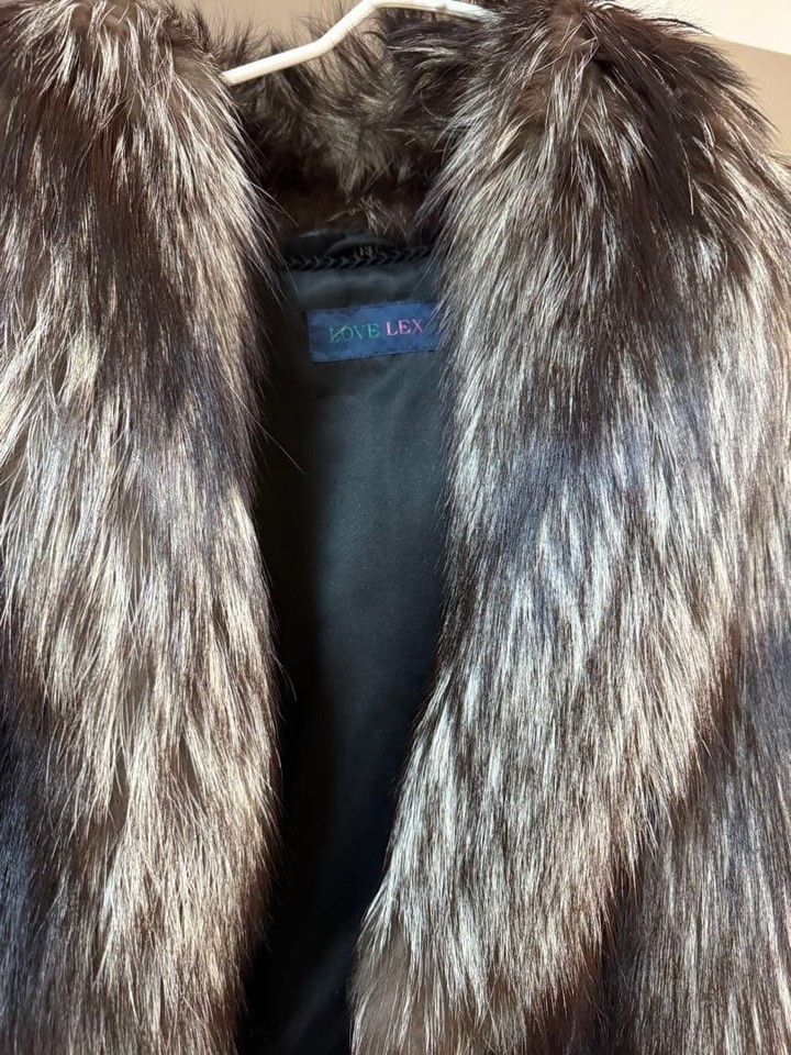 Saga Mink Real Fur coat Gold Saga Silver Fox Top quality Long sleeves ...