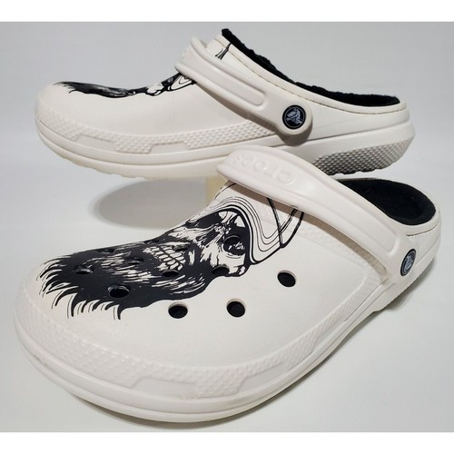 Luke Combs Special Edition Skull CROCS Lined Size Men 8 Women 10 White ...