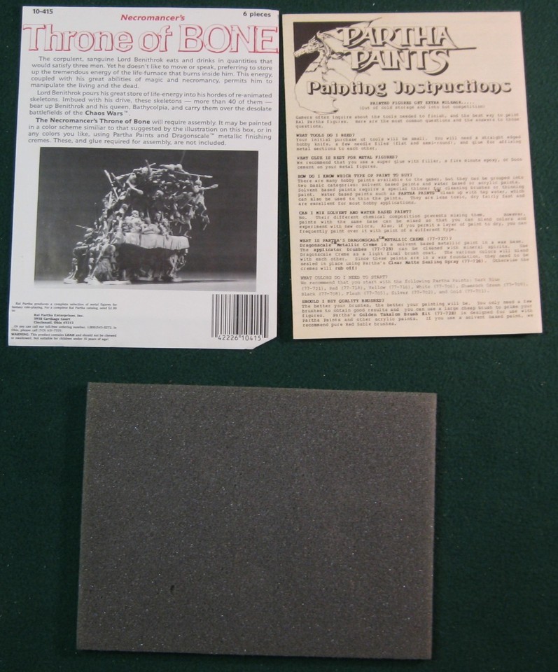Necromancer's Throne of Bone Box Set, Ral Partha (1987) 10-415, Chaos ...
