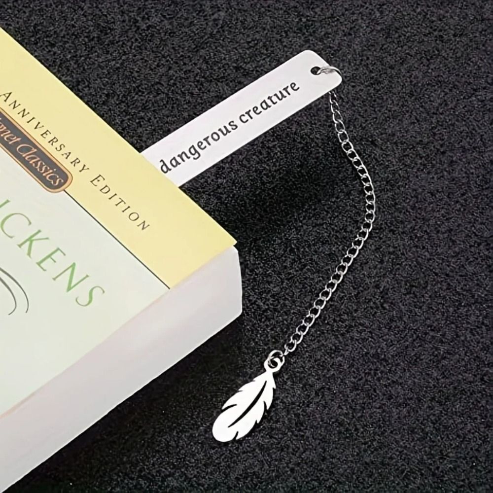Leaf Stainless Steel Bookmark Bookmark Metal Laser Lettering Bookmarks ...