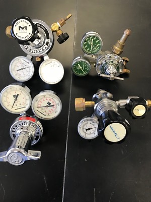 Lot of Compressed Gas Regulator with Gauges of different types | eBay