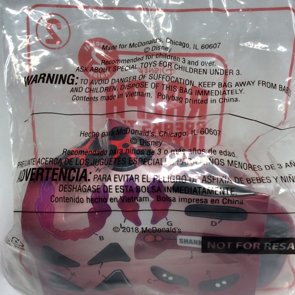 McDonalds Disney Ralph Breaks The Internet #2 Shank Racer Happy Meal ...