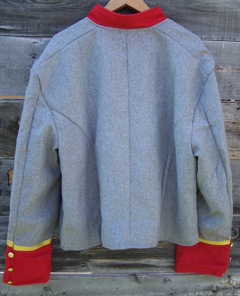 civil war confederate reenactor artillery shell jacket with 4 row ...