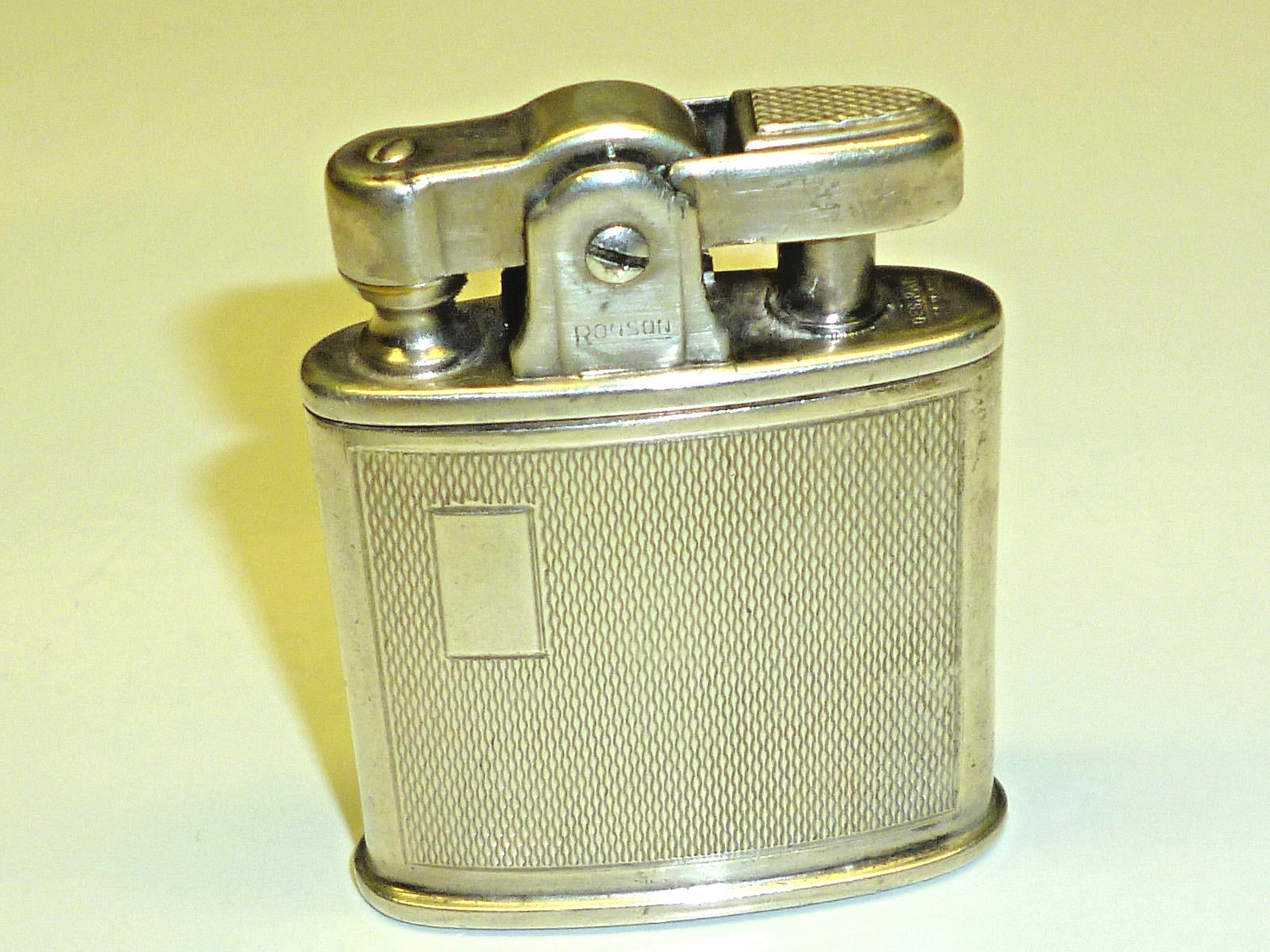 RONSON POCKET LIGHTER W. STERLING SILVER CASE - U.S. PAT. RE. NO 19023 ...