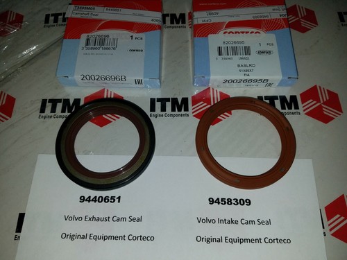 Volvo Front Camshaft Seals Set, Intake & Exhaust C30,C70,S40,S60,S70 ...