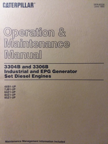 Cummins 3304B 3306B Diesel Engine Owners Manual CAT Generator ...