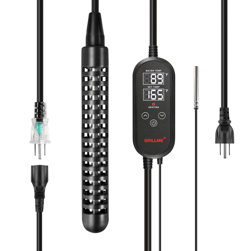 1000W Portable Immersion Water Heater with Smart Temp Control, 100% Waterproof | eBay