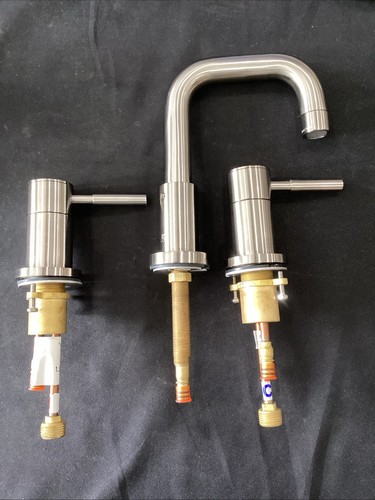 Mirabelle Bathroom Faucet Brushed Nickel Widespread Edenton ...