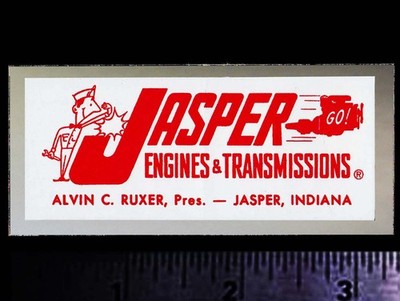 JASPER Engines & Transmissions - Indiana - Orig. Vintage Racing Decal ...