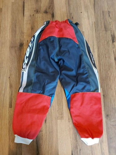 Scott Leathers Kids Motorcycle MX Textile Trousers Blue Red Clearance ...