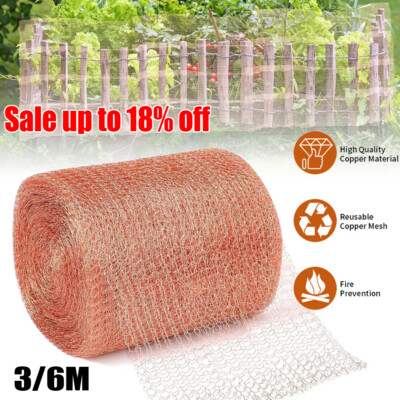 6M Copper Mesh Pest Control Rodent Proof Copper Wire Wool Roll ...