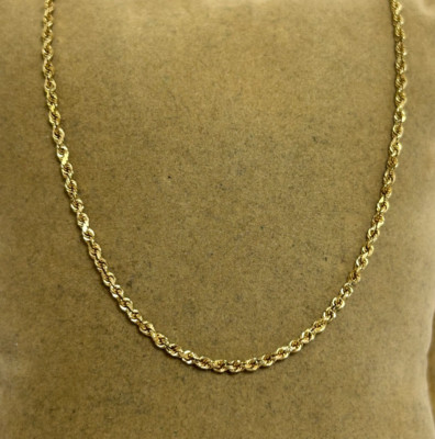 LOVELY 14K YELLOW GOLD 22" ROPE CHAIN | eBay