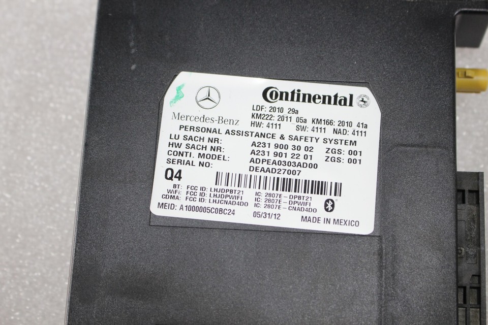 W212 R231 W166 Mercedes Tele Aid Communication Control Unit Module ...