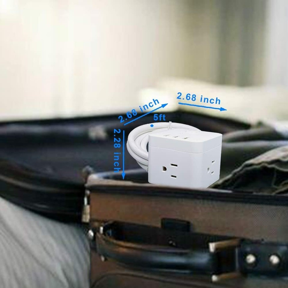 Power Strip with USB Ports, BULL Power Strip with USB with Flexible 5 ...