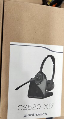 Plantronics CS520-XD Wireless Binaural on Ear Headset 88285-01 Open box ...