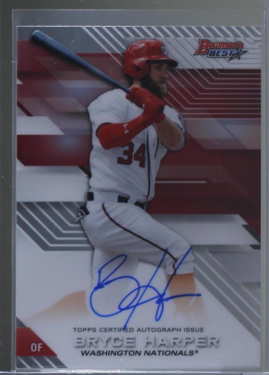 2017 Bowman's Best - Best of 2017 Autographs Bryce Harper #B17-BH (AU ...