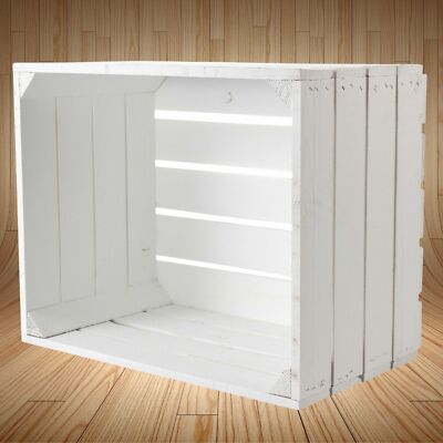 Dekorative weiße Holzkiste Weinkiste Obstkisten Shabby-Chic für die ...