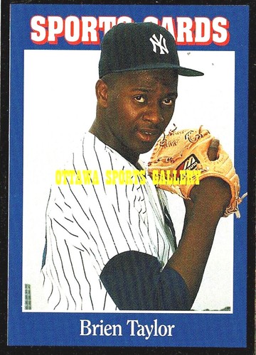 1992 ALLAN KAYE'S BRIEN TAYLOR NEW YORK YANKEES GOLD FOIL CARD #122 ...
