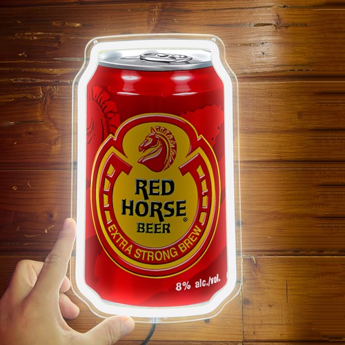 Rad Horse Beer Can Neon Light Sign Party Nightclub Wall Decor Boutique ...