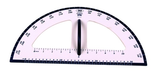 LEARNING ADVANTAGE Magnetic Dry Erase Protractor 24” Jumbo Classroom ...